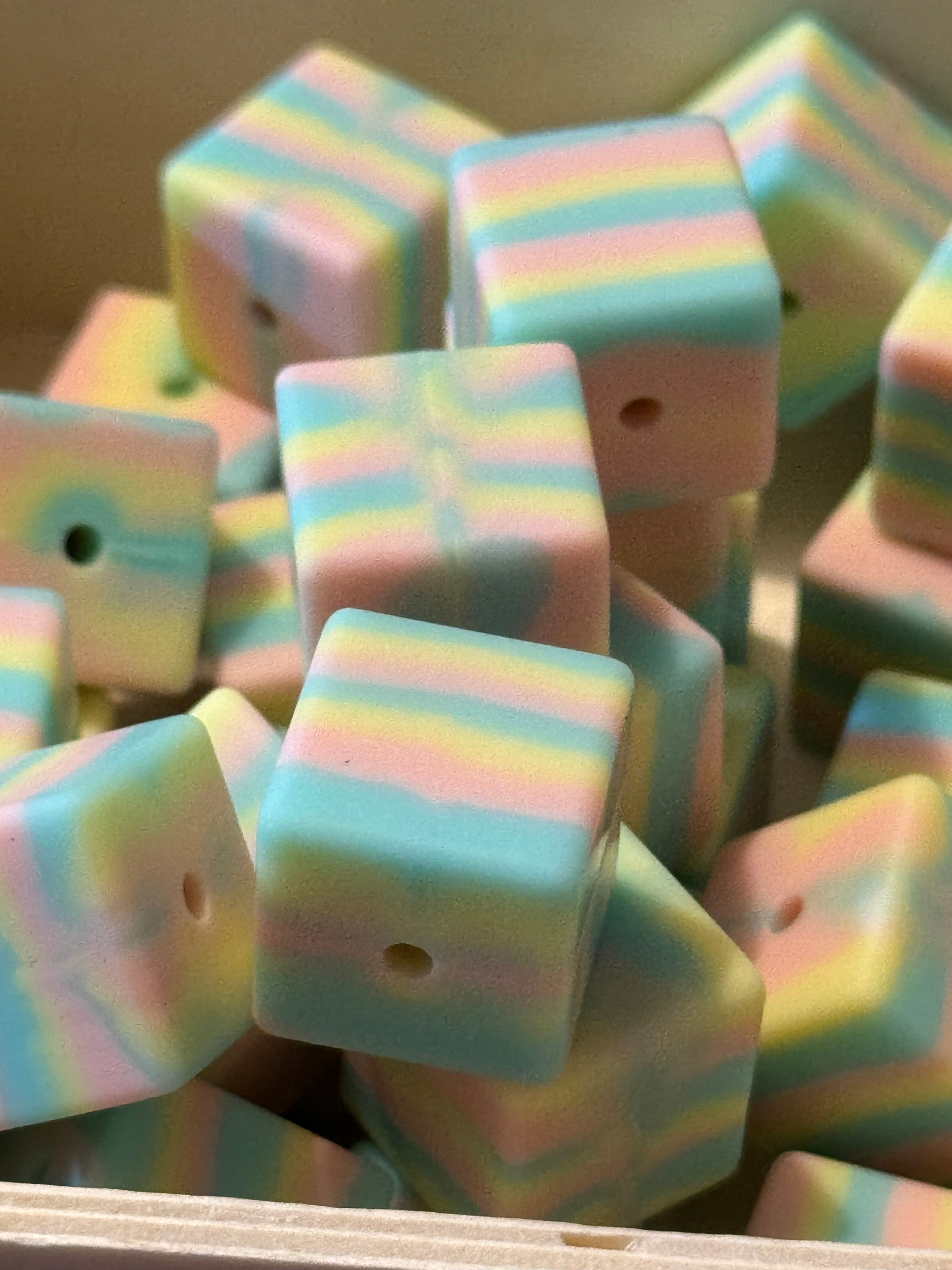 Cake Batter square silicone bead-1 – Nikki's Sweet Phenomena Focals & Beads