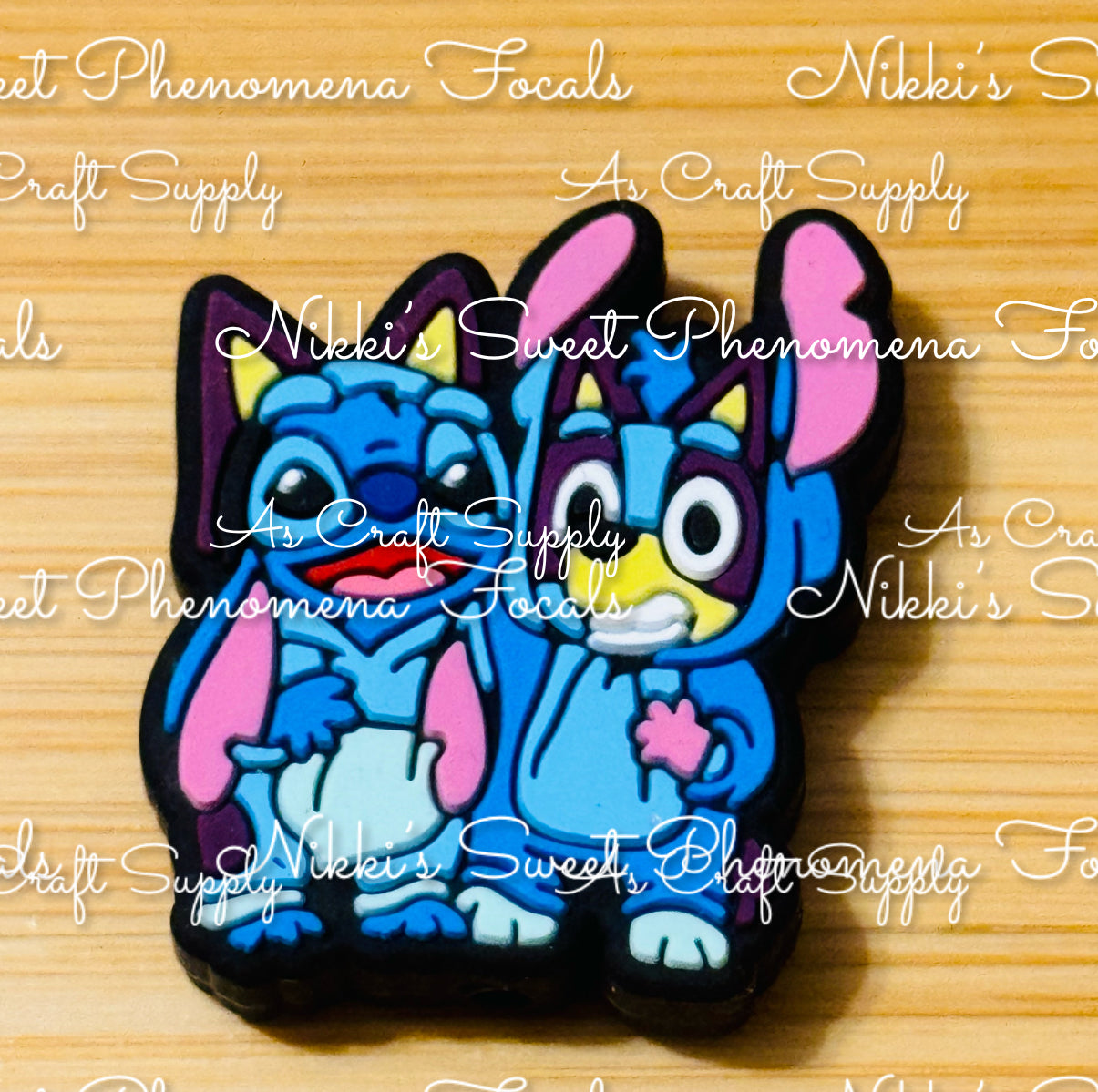 Blue doggie and friend – Nikki's Sweet Phenomena Focals & Beads